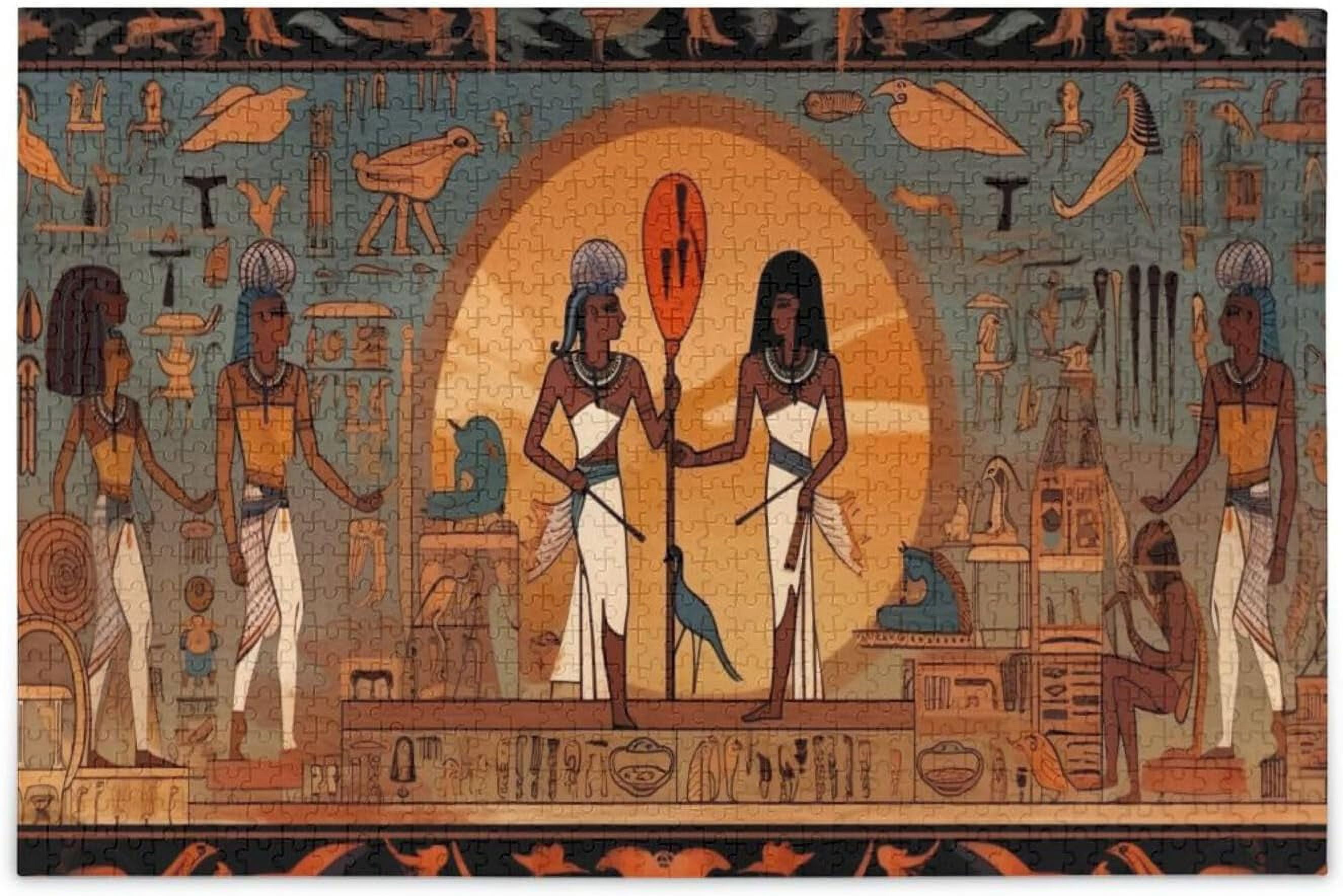 Egyptian Gods Pharaohs Puzzles for Adults 500 Pieces, Large Format ...