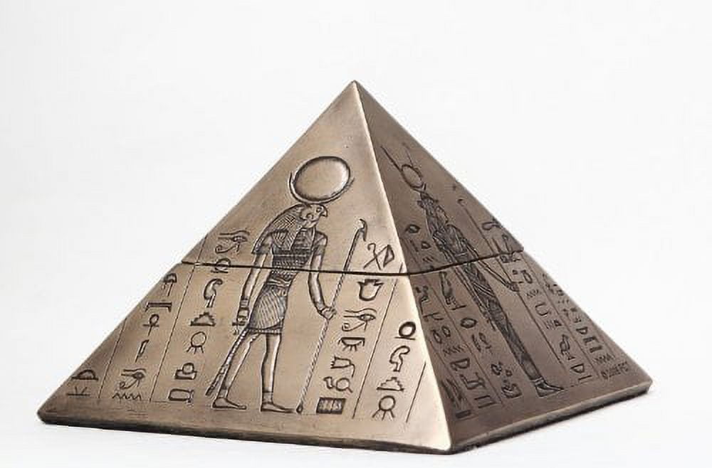 Egyptian Gods Pyramid Trinket Box Egypt Jewelry Container Figurine ...