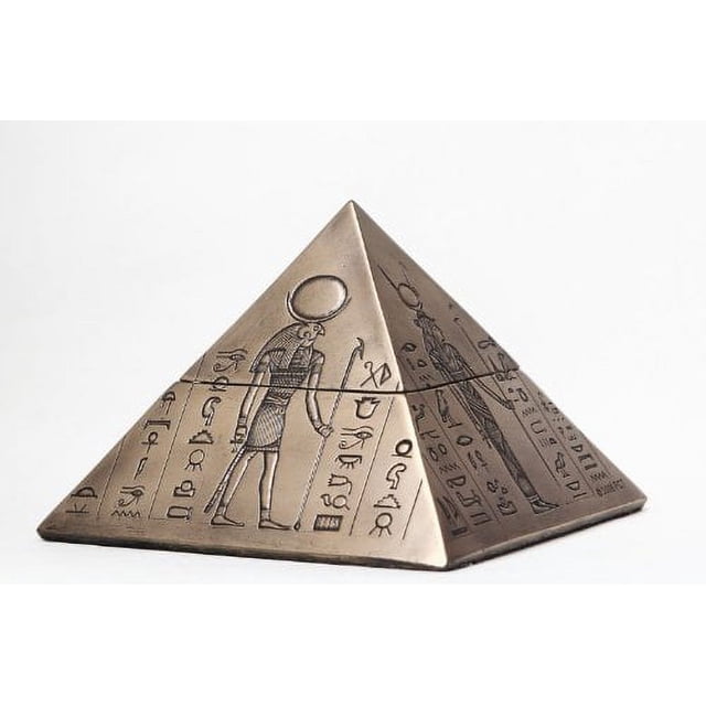 Egyptian Gods Pyramid Trinket Box Egypt Jewelry Container Figurine ...