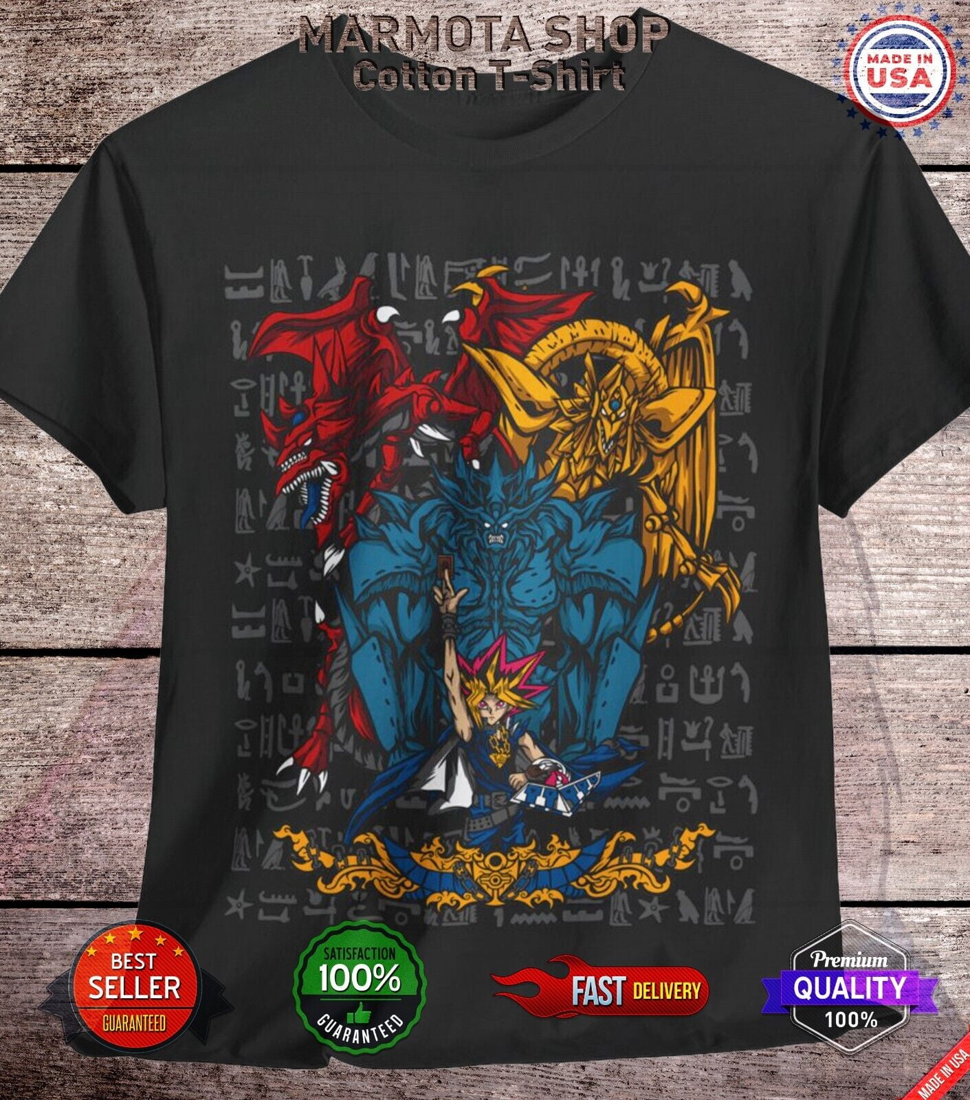 Egyptian Gods T-Shirt Exodia Obelisk Slifer Ra Anime Soft Tee Shirt 90s ...