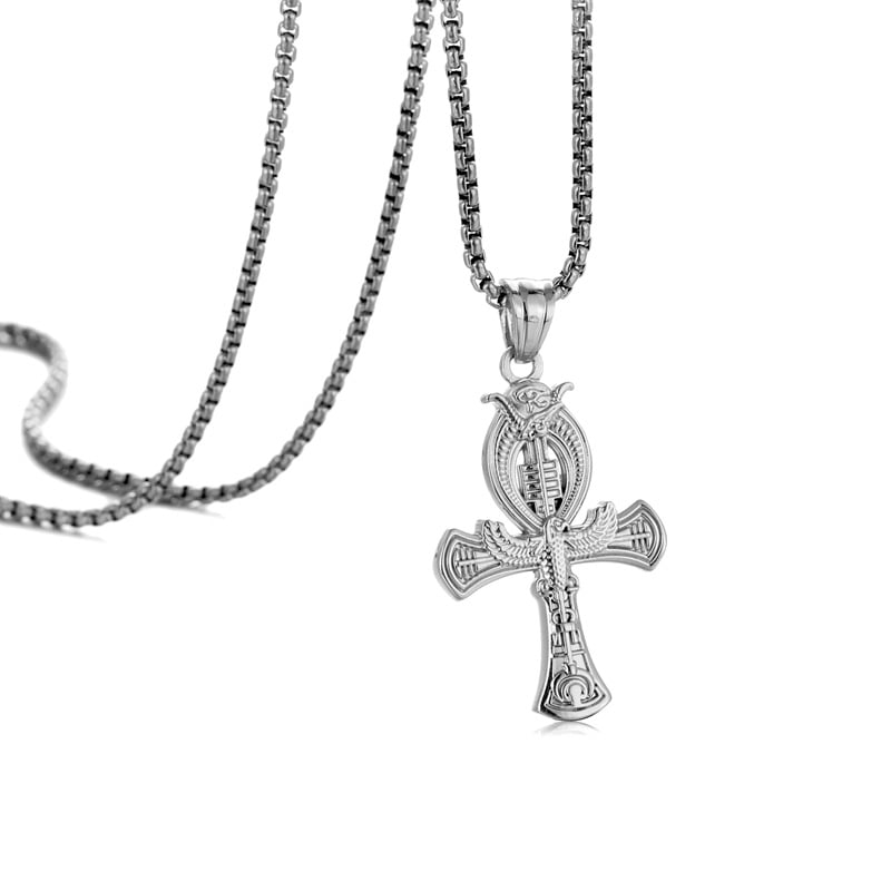 Egyptian Hieroglyph Dead Reincarnation Symbol Pendant Ankh Men's ...