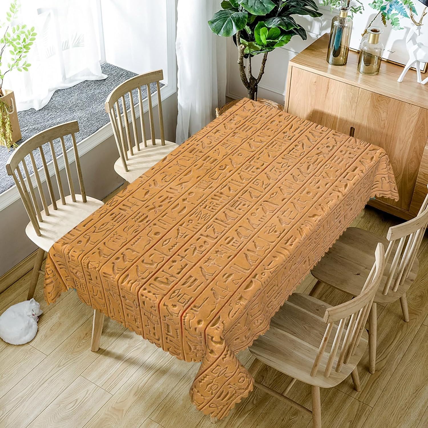 Egyptian Hieroglyph Rectangle Tablecloth,60x120 Inch Ancient Egypt ...