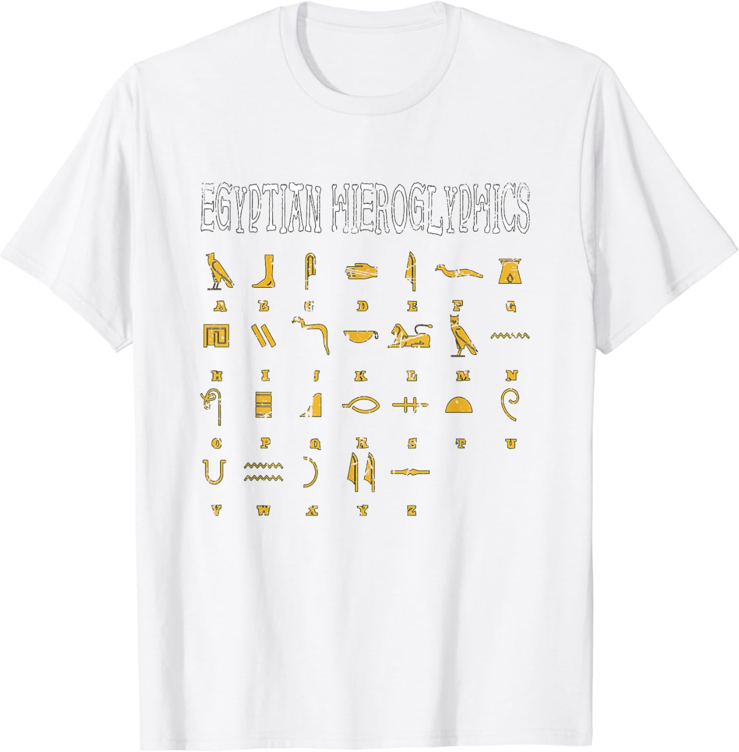 Egyptian Hieroglyphics I Egyptians Gods Ra Abc Alphabet T-Shirt100 ...