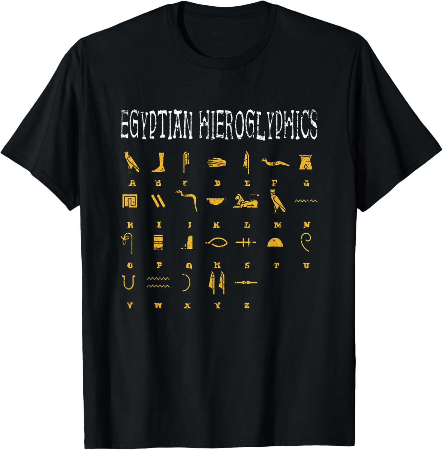 Egyptian Hieroglyphics I Egyptians Gods Ra Abc Alphabet T-Shirt ...