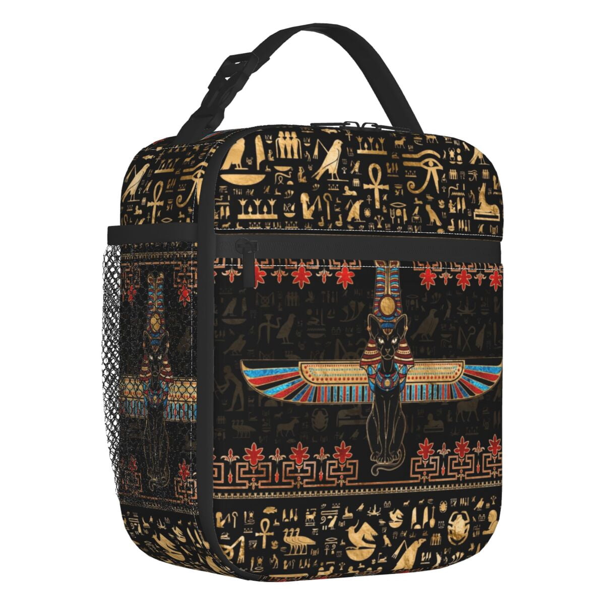 Egyptian Hieroglyphics Insulated Lunch Tote Bag Ancient Egypt Symbol ...