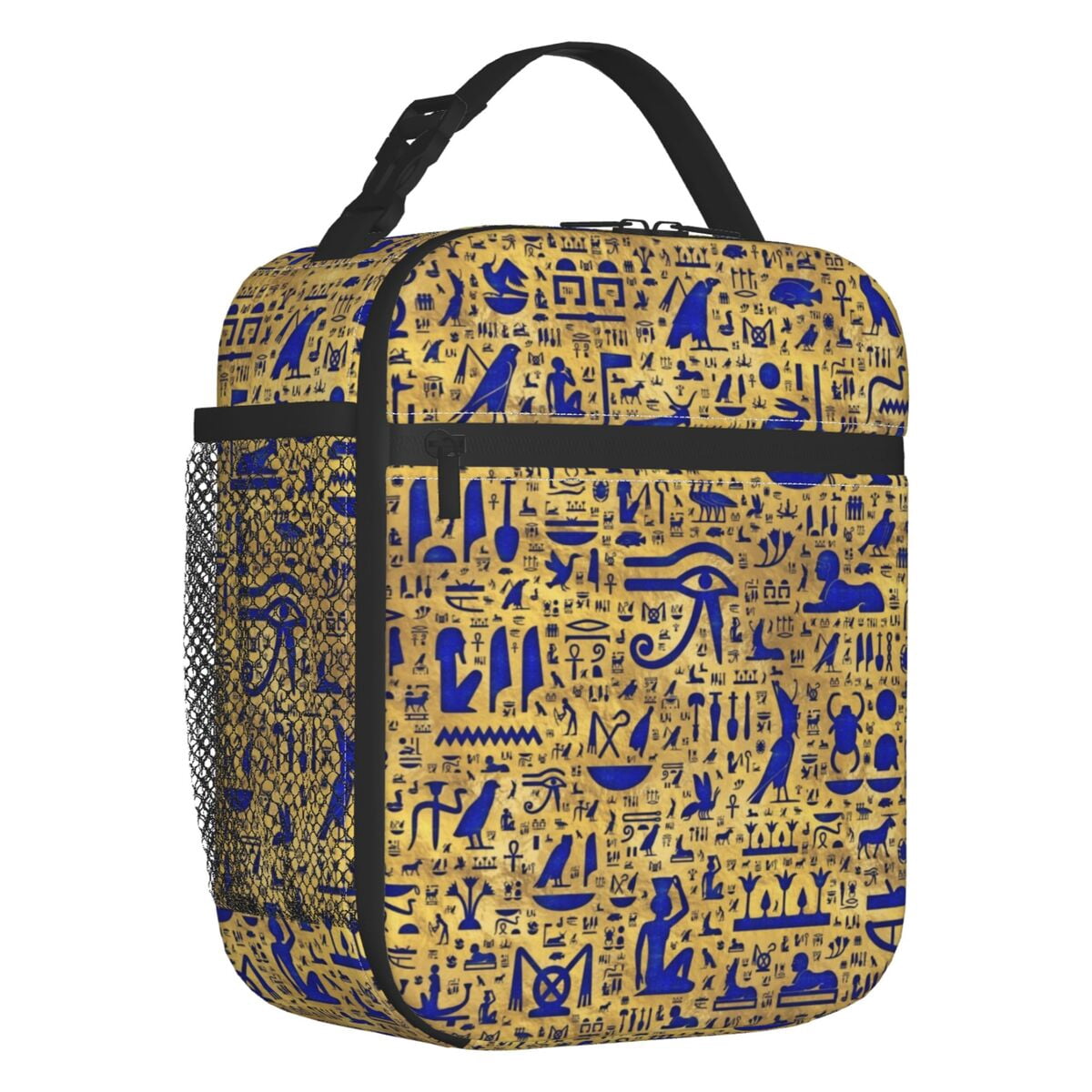 Egyptian Hieroglyphics Insulated Lunch Tote Bag Ancient Egypt Symbol ...