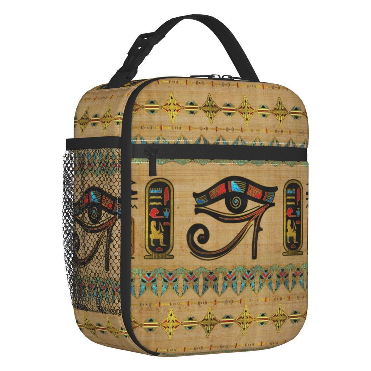 Egyptian Hieroglyphics Insulated Lunch Tote Bag Ancient Egypt Symbol ...