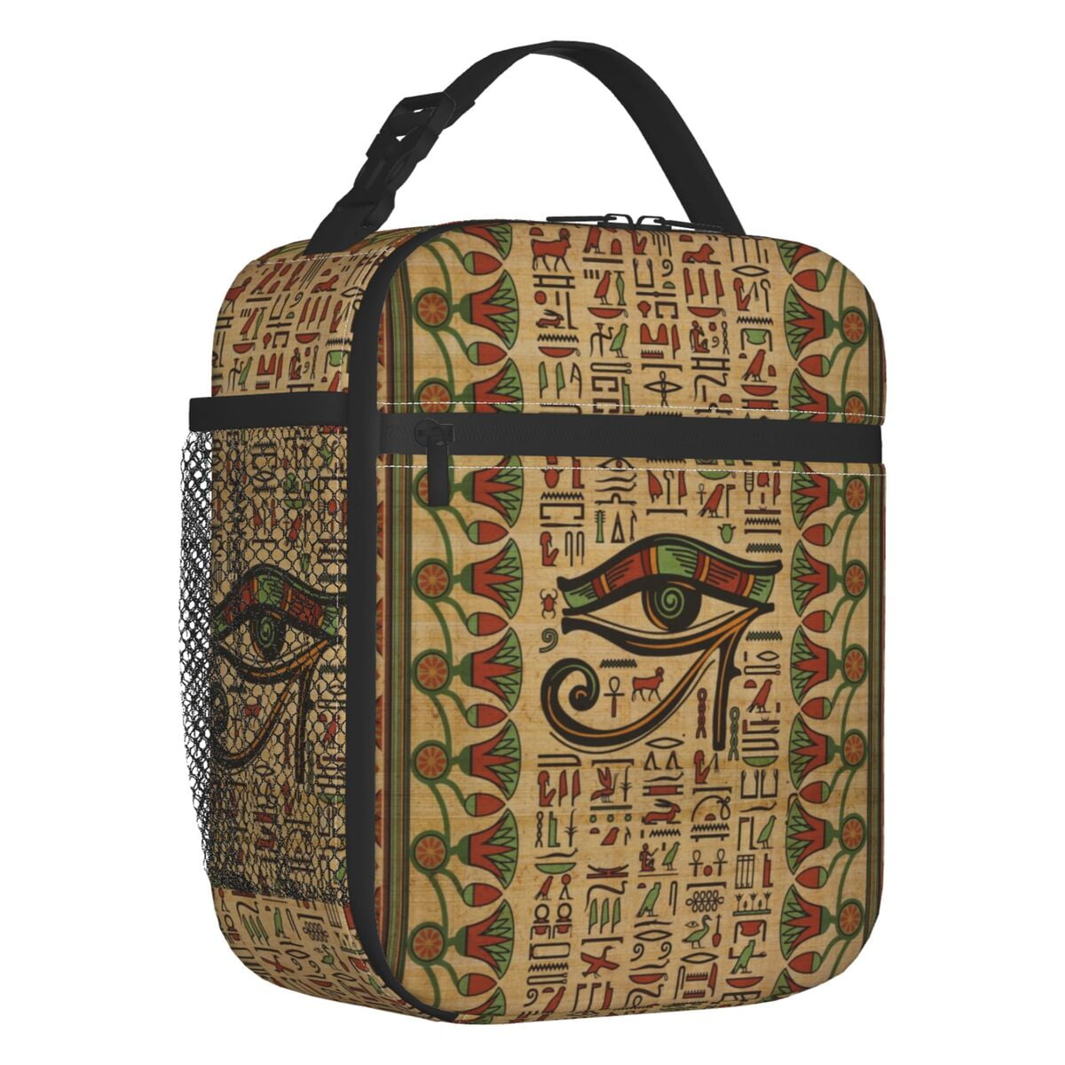 Egyptian Hieroglyphics Insulated Lunch Tote Bag Ancient Egypt Symbol ...