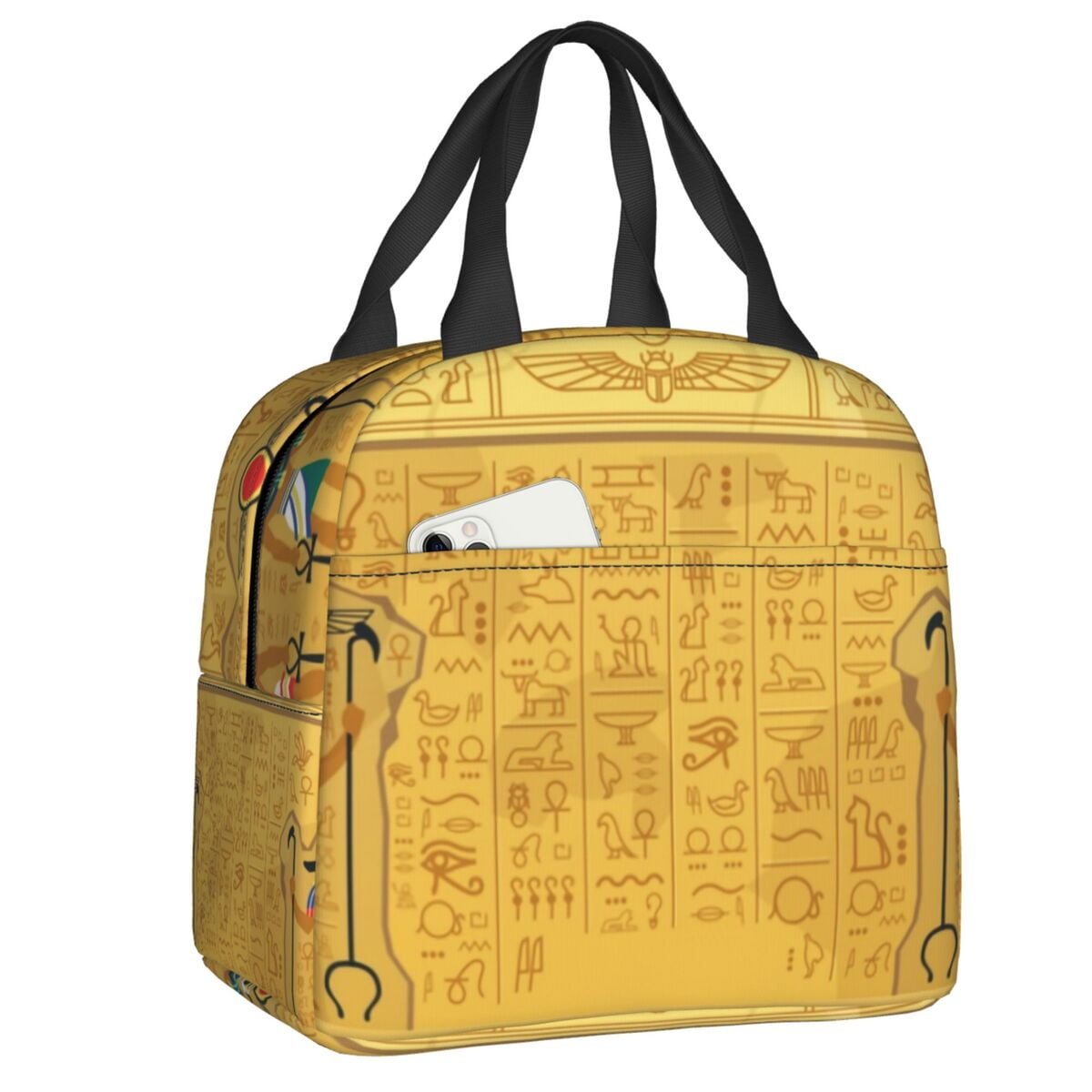 Egyptian Hieroglyphics Thermal Insulated Lunch Bag Women Egypt Resuable ...