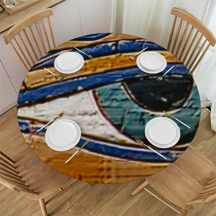 Egyptian Horus Eye Round Fitted Tablecloth, Ancient Egyptian Elastic ...