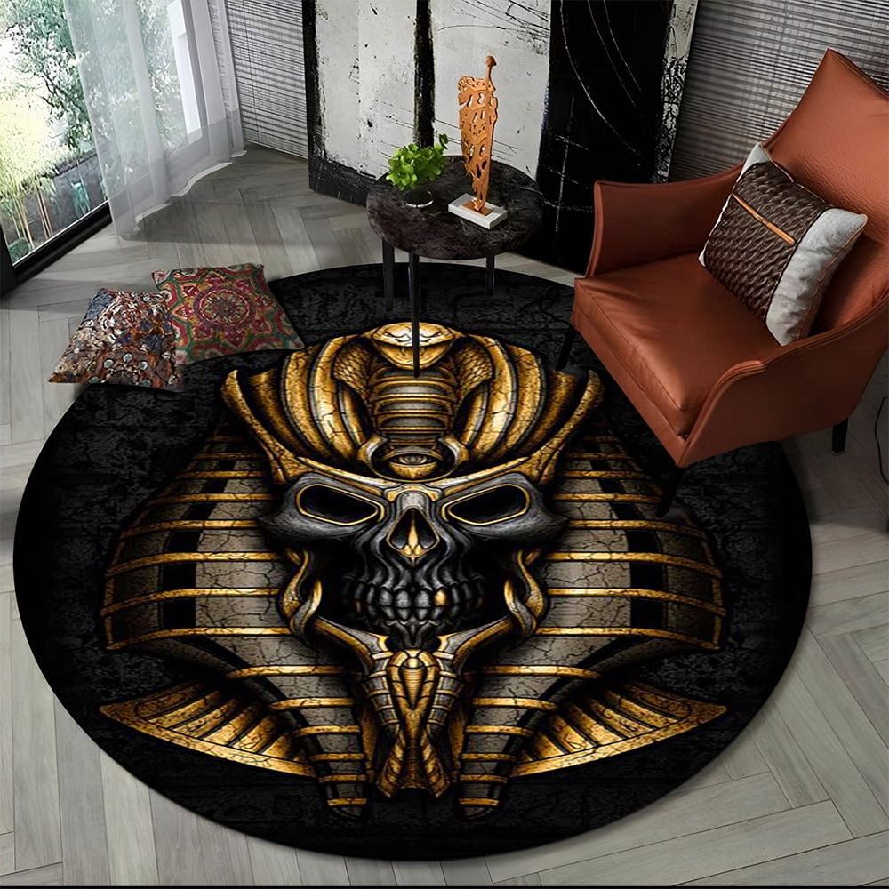 Egyptian Ideographic Symbols Eye of Horus Round Carpet Rug for Living ...