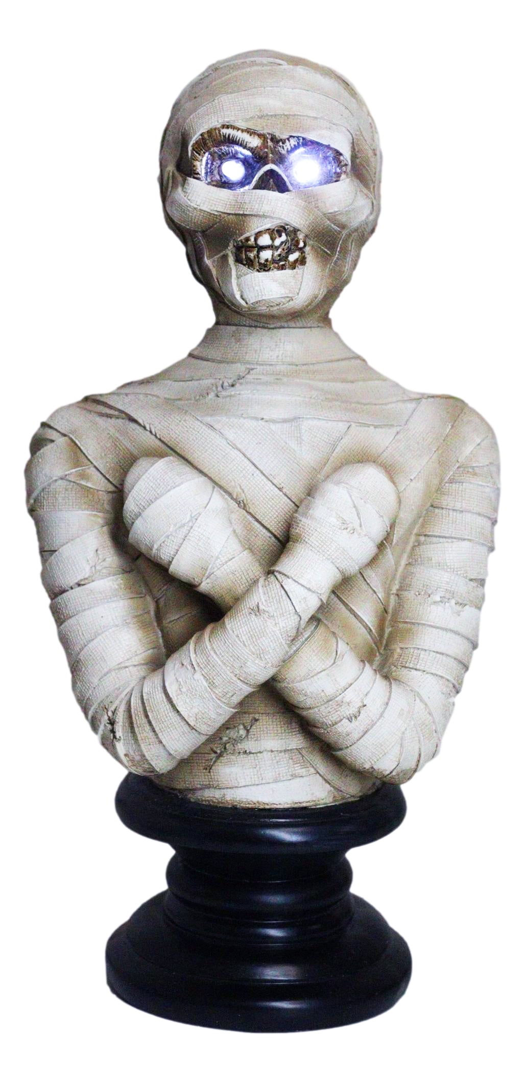Egyptian King Tut Corpse Mummy Sarcophagus Bust Figurine With LED Light ...