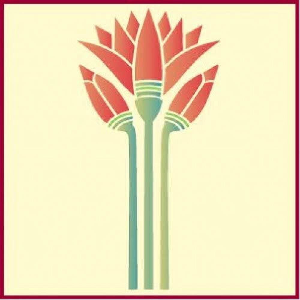 Egyptian Lotus Stencil - Hieroglyphics Classic Egyptian Symbol Egyptian ...