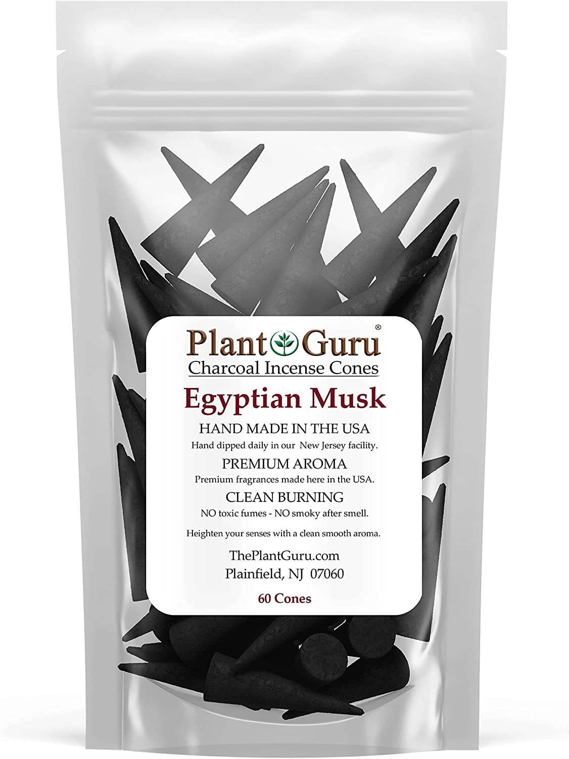 Egyptian Musk Charcoal Incense Cones 2" TOPFLOW - 60 Pack Bulk ...