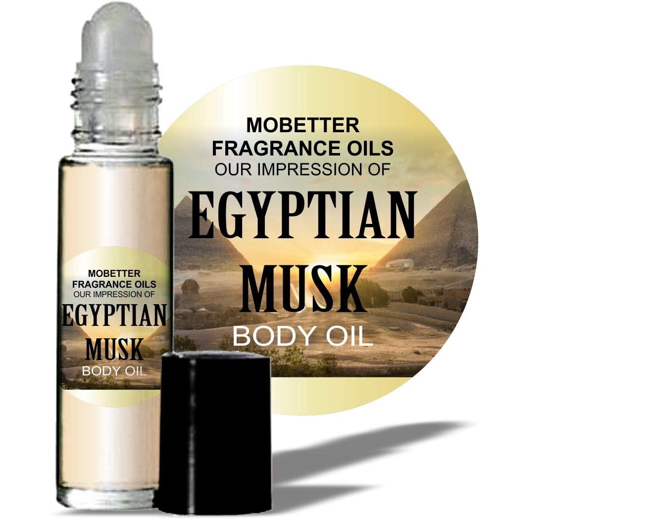 Egyptian Musk Fragrance Body Oil 1/3 oz roll on Glass Bottle, Strong ...