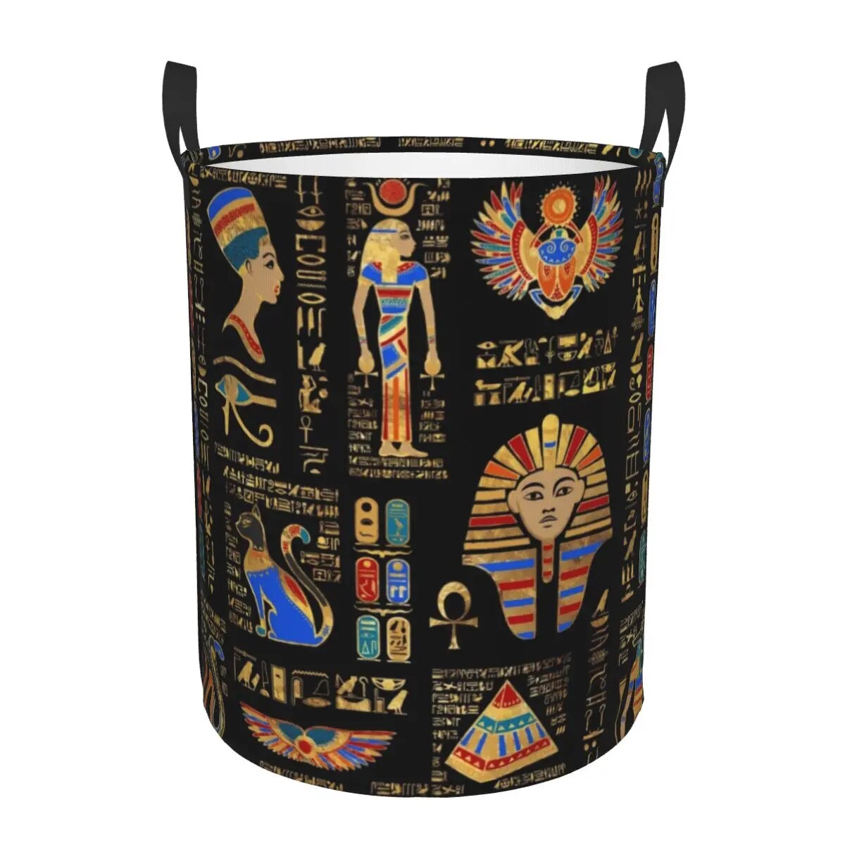 Egyptian Mut Symbol Laundry Basket Foldable Ancient Egypt Clothes Toy ...