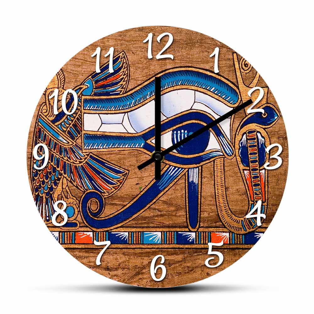 Egyptian Papyrus Depicting Horus Eye Moder Wall Clock Egypt Wadjet ...
