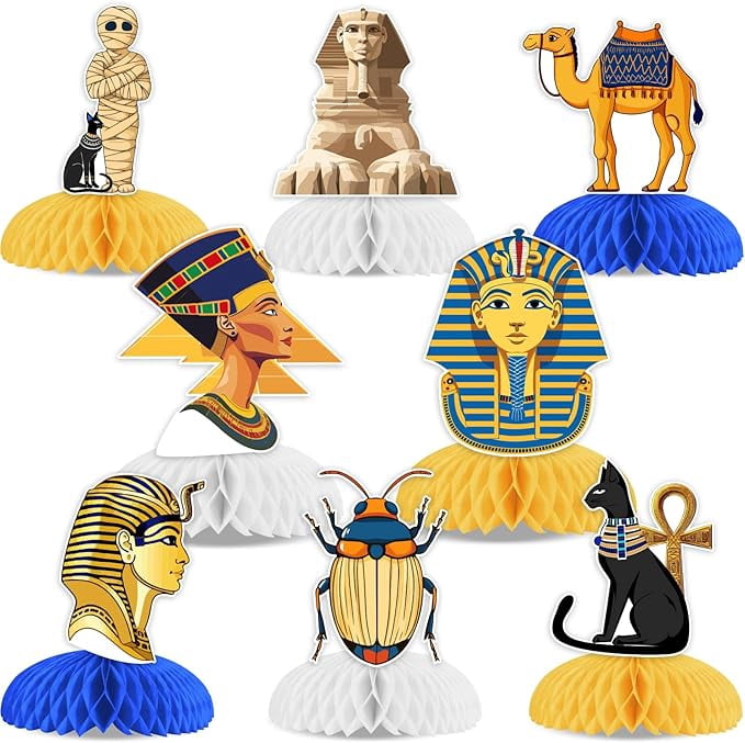 Egyptian Party Decorations, 8pcs Egypt Honeycomb Centerpieces, Pyramid ...