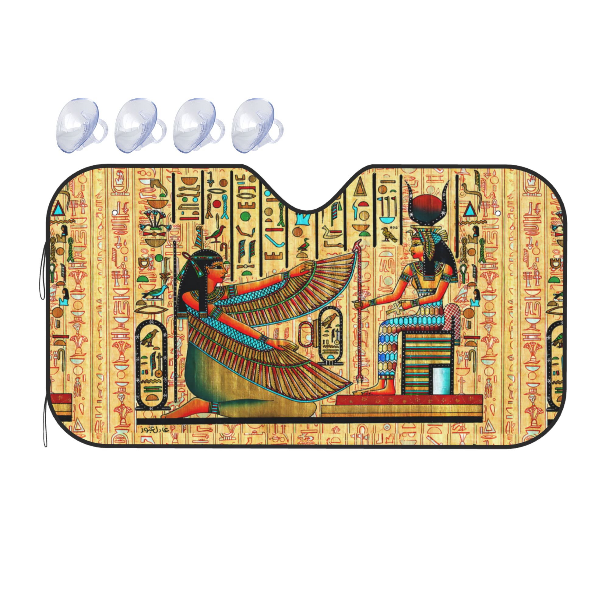 Egyptian Pharaoh 1-Piece Car Front Window Sunshade-Foldable for Most ...