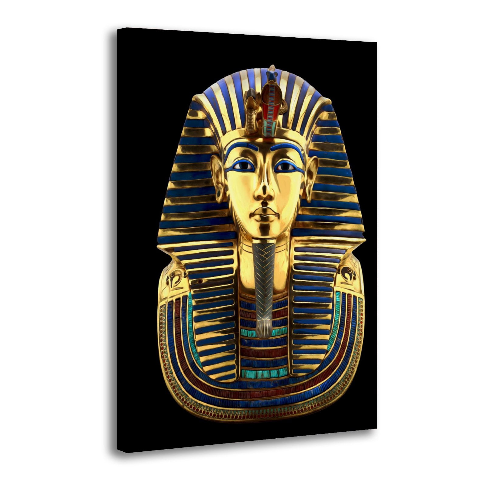 Egyptian Pharaoh King TUT Gold Headdress Mask Tutankhamun Wall Art ...