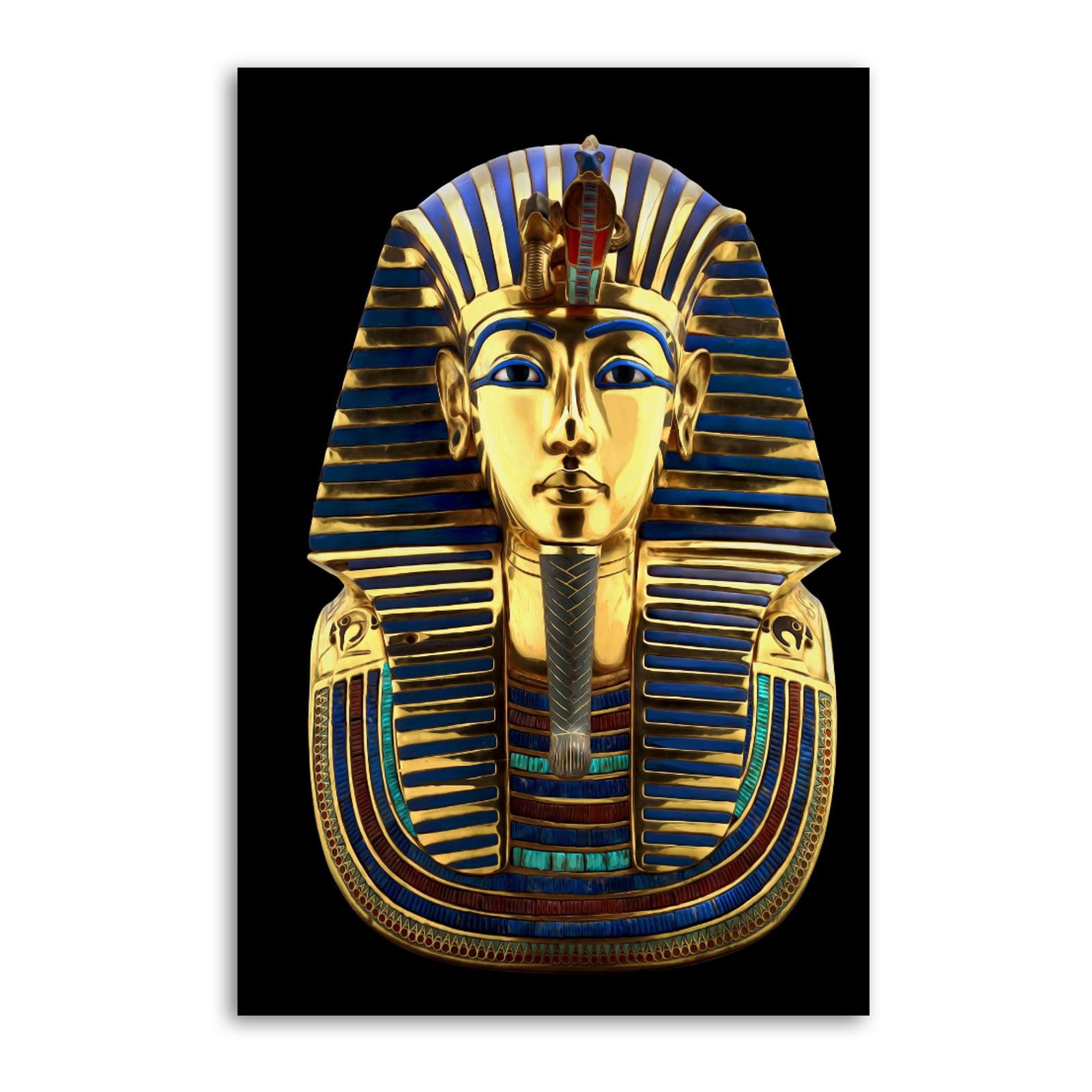 Egyptian Pharaoh King TUT Gold Headdress Mask Tutankhamun Wall Art ...