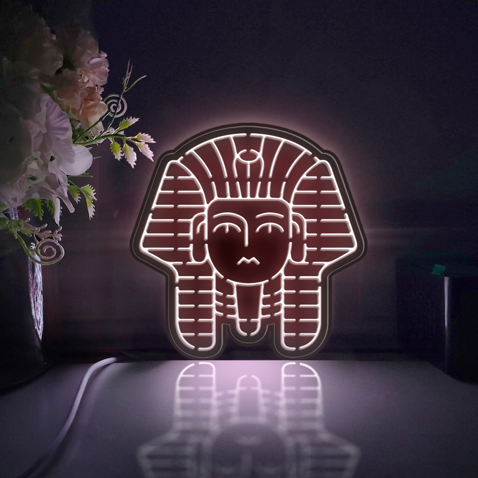 Egyptian Pharaoh Led Light Box, Dimmable Neon-Like Light Signs USB ...