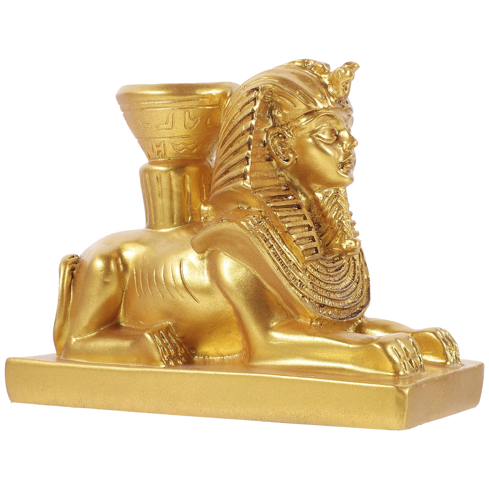 Egyptian Pharaoh Ornaments Tabletop Decor Statue Photo Office Golden ...