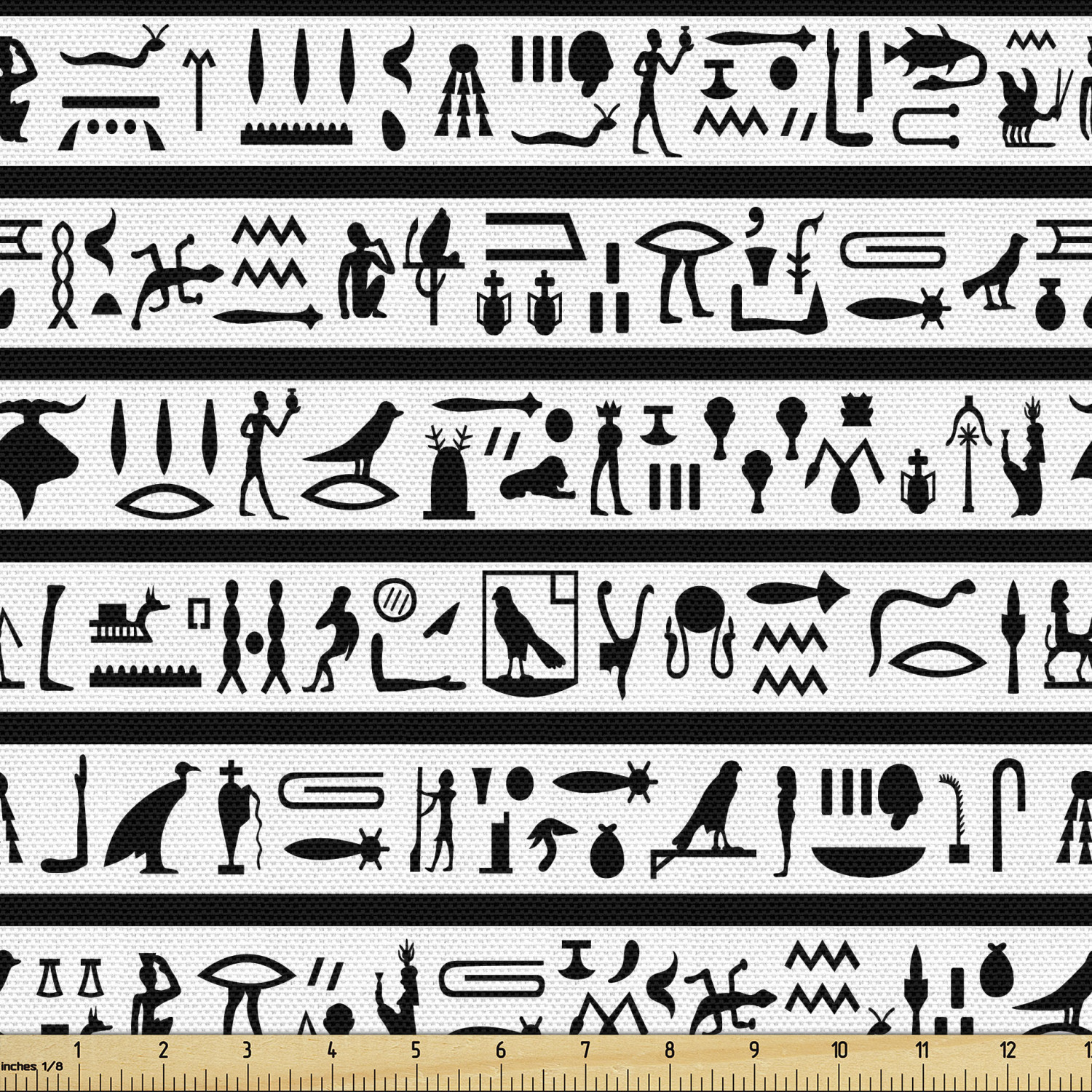 Ambesonne Egyptian Fabric by the Yard Upholstery, Historical Language ...