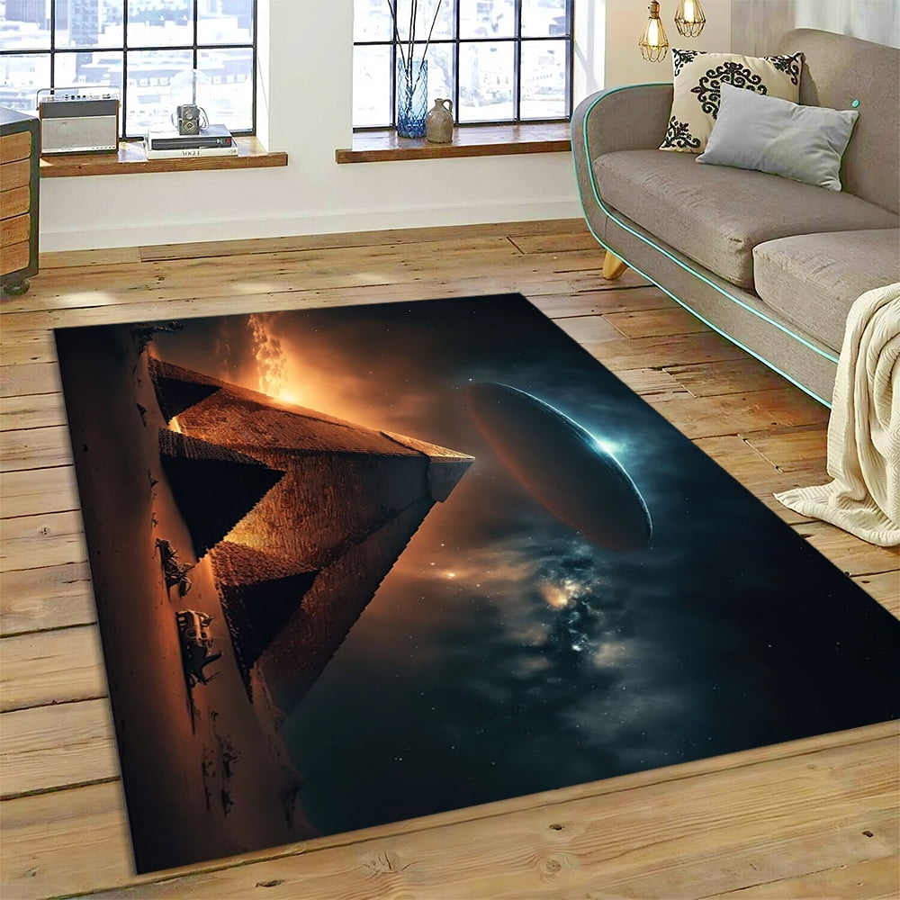 Egyptian Pyramid Famous Architecture Carpet Rug for Home Living Room ...