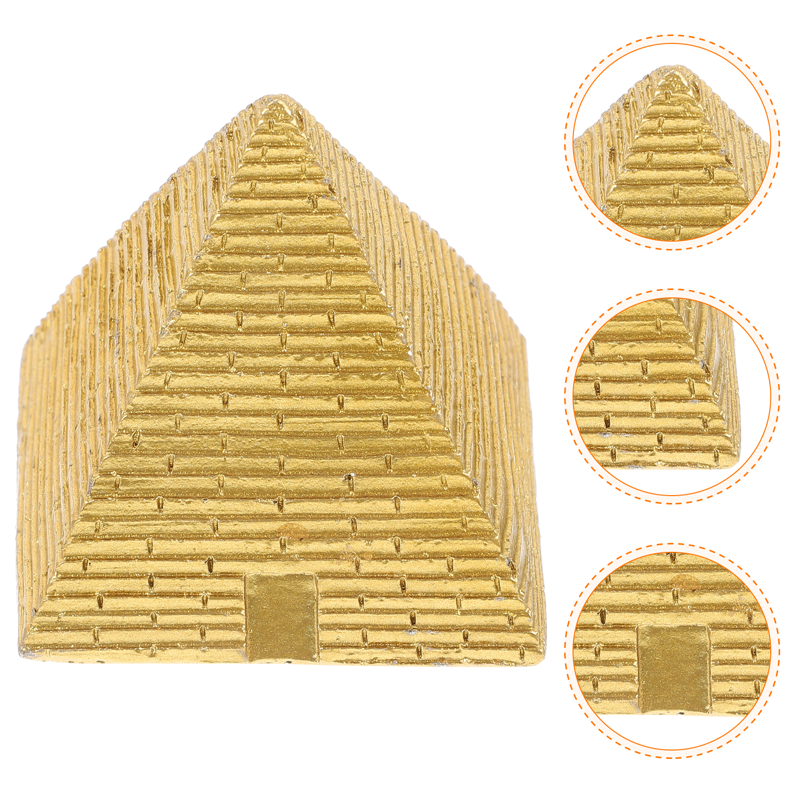 Golden Resin Pyramid Model for Teaching with Decorative Design and ...