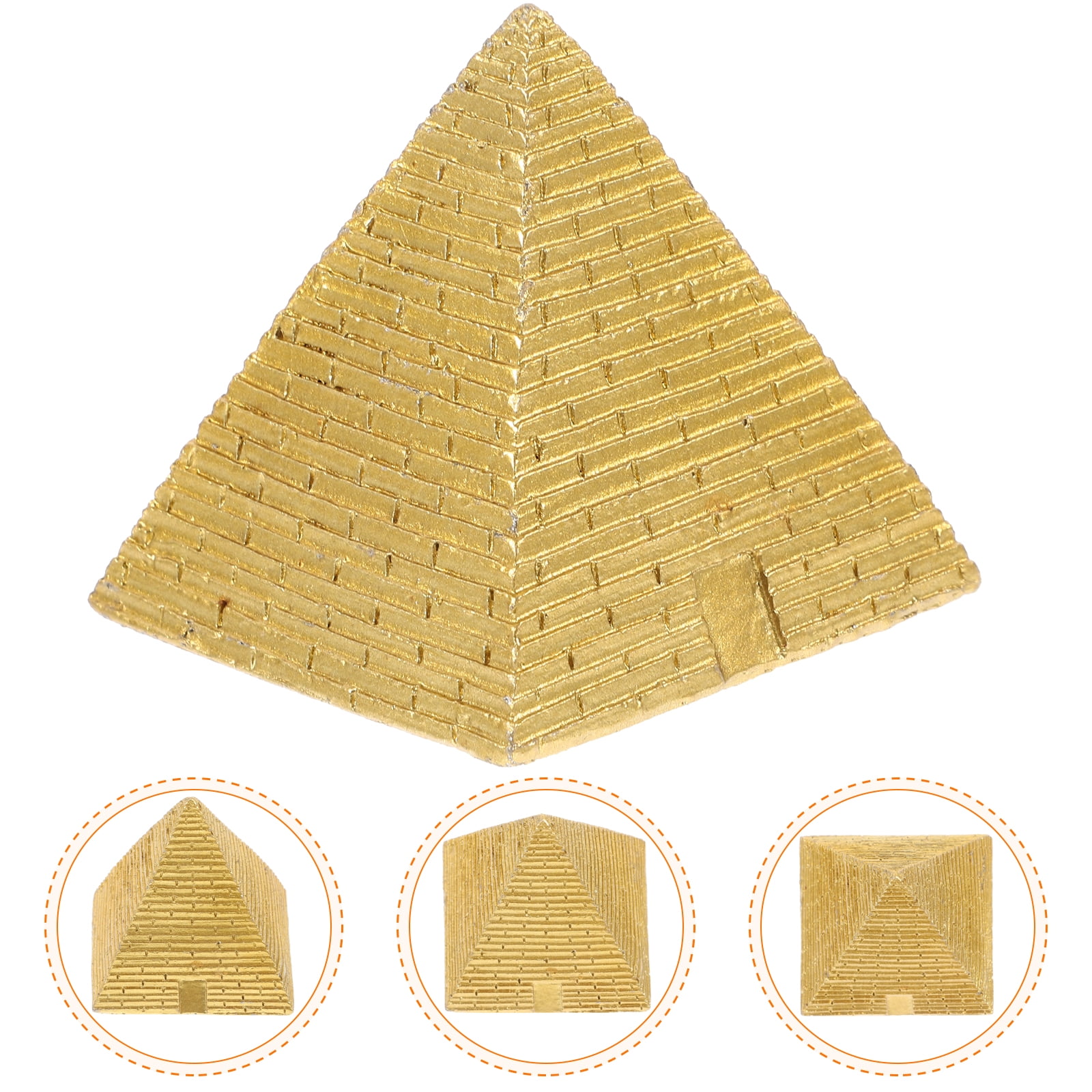 OUNONA Golden Resin Pyramid Model for Teaching Small Size Decorative ...