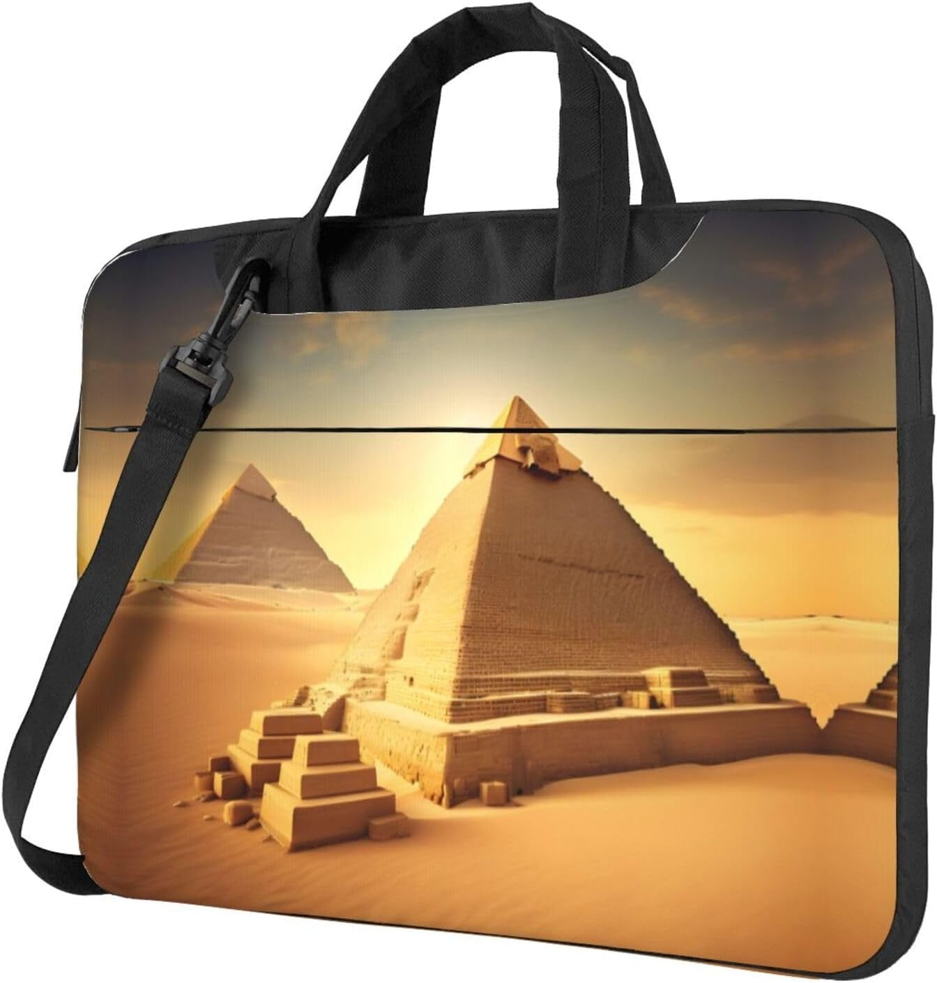 Egyptian Pyramid in Desert Print Laptop Shoulder Bag Messenger Laptop ...