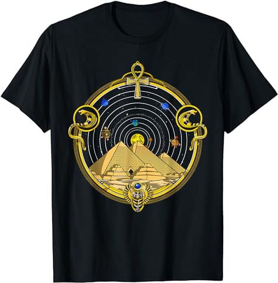 Egyptian Pyramids Ankh Eye Of Horus Ancient Egypt Symbol T-Shirt ...