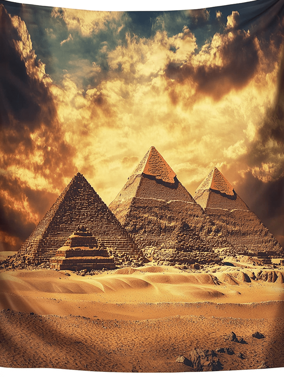 Egyptian Pyramids Canvas Wall Art， Perfect for Living Room， Bedroom ...