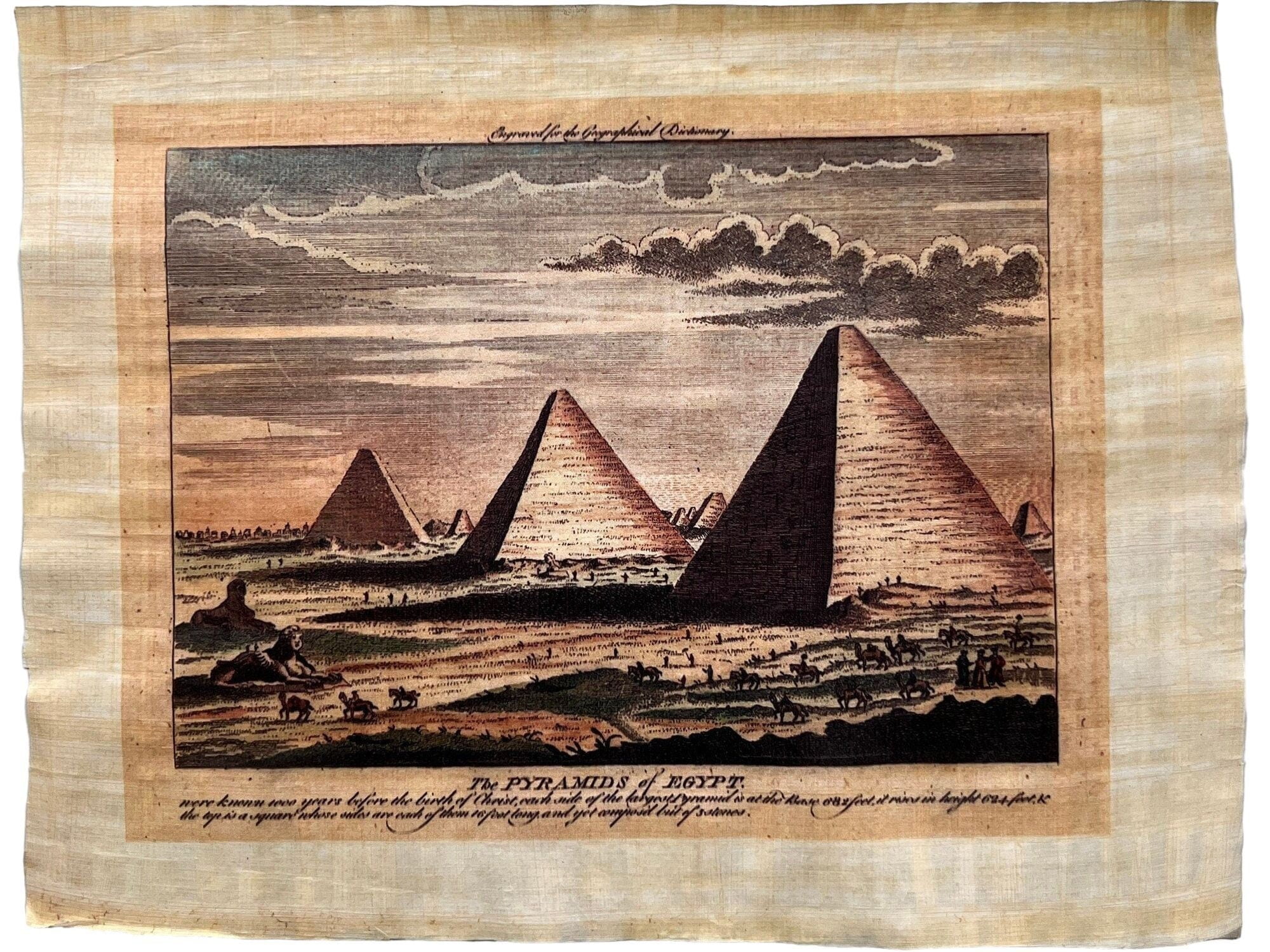 Egyptian Pyramids Printing - Giza Pyramid, Seven Wonders of The World ...