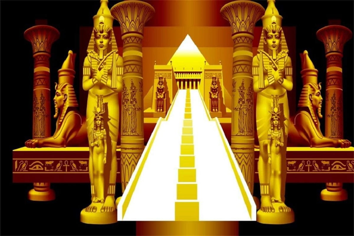 Egyptian Pyramids Sphinx Photography Backdrop Pharaoh Gold Egypt ...