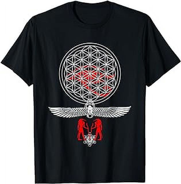 Egyptian Sacred Geometry Flower Of Life T-Shirt Horus Thoth - Walmart.com