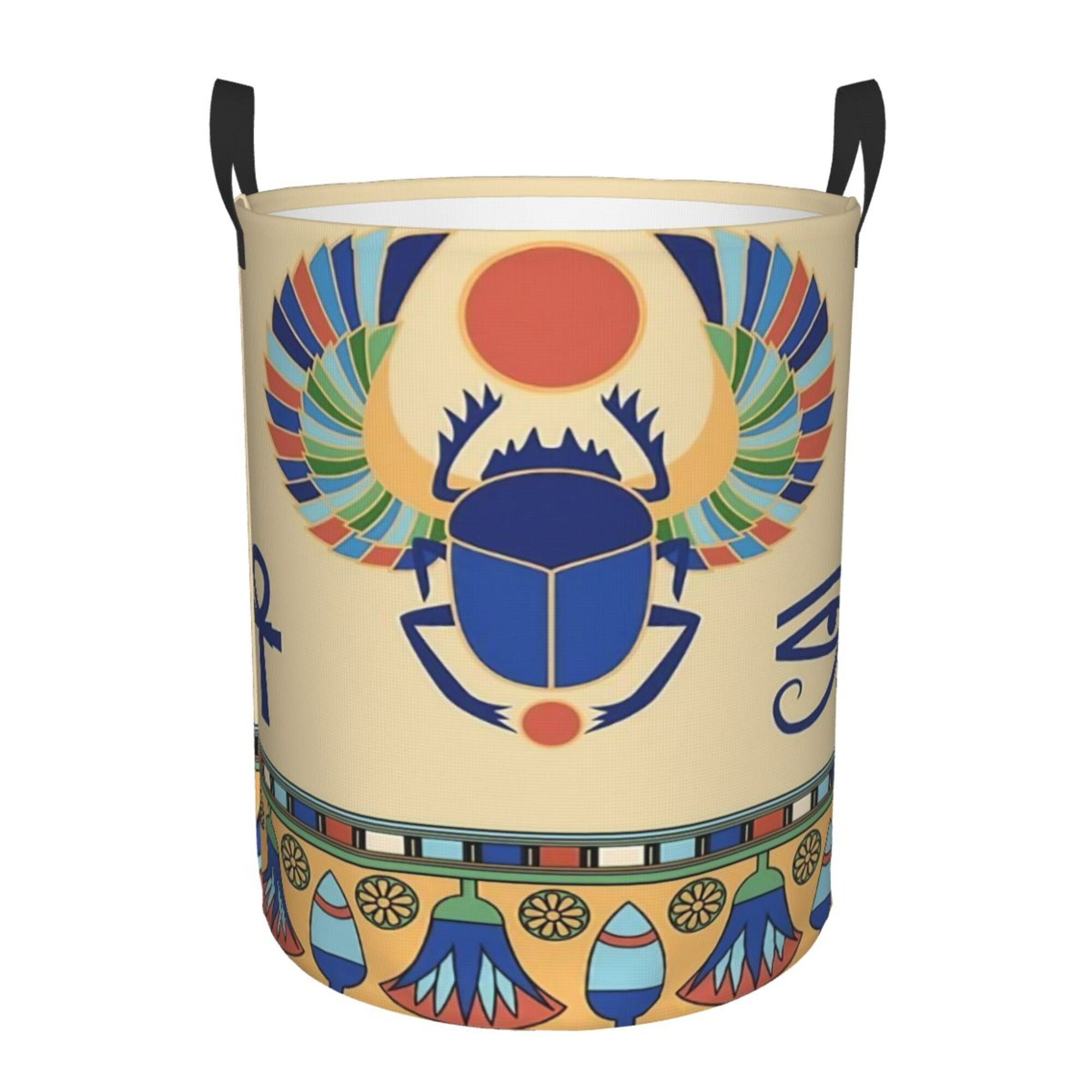 Egyptian Scarab Print Large Dirty Clothes Hamper Foldable Laundry ...