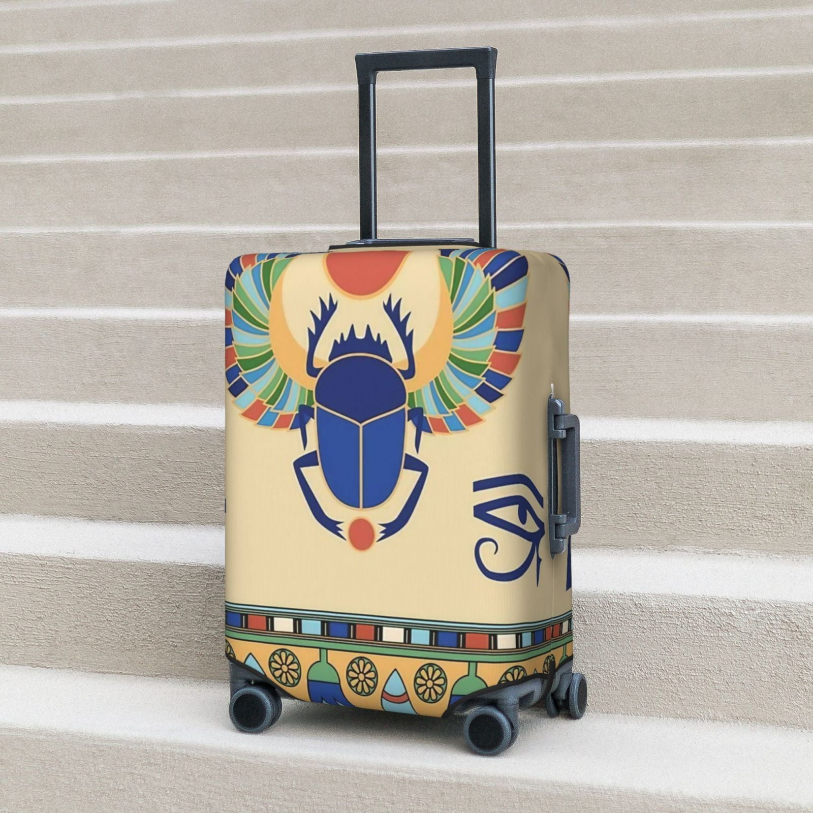 Egyptian Scarab Print Luggage Covers Suitcase Cover Fashion Travel ...