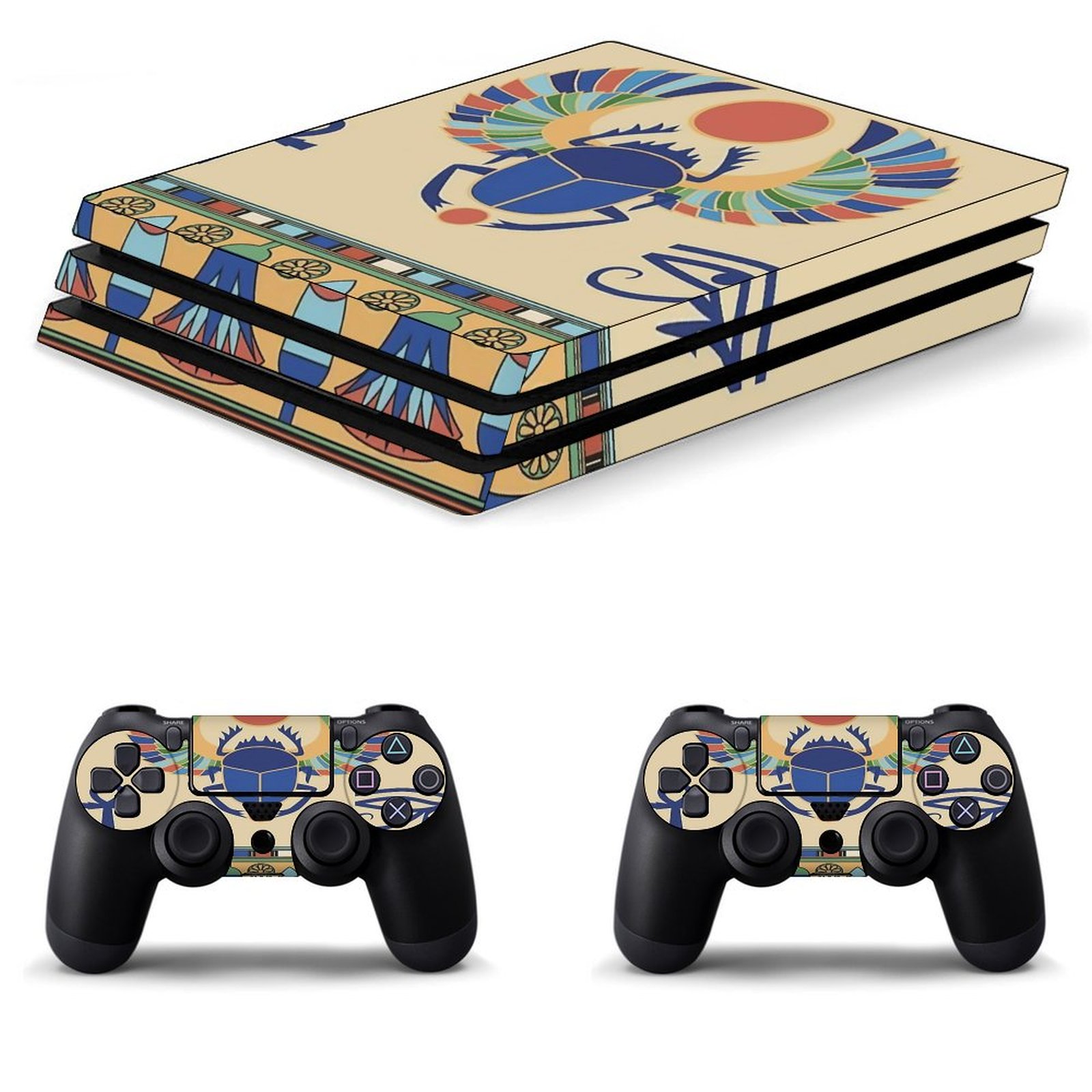 Egyptian Scarab Print PS4/PS4 Pro/PS4 Slim Skin Sticker For Console And ...