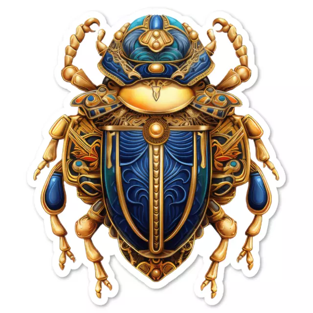 Egyptian Scarab Sticker, Water Resistant, Laptop, Water Bottle ...