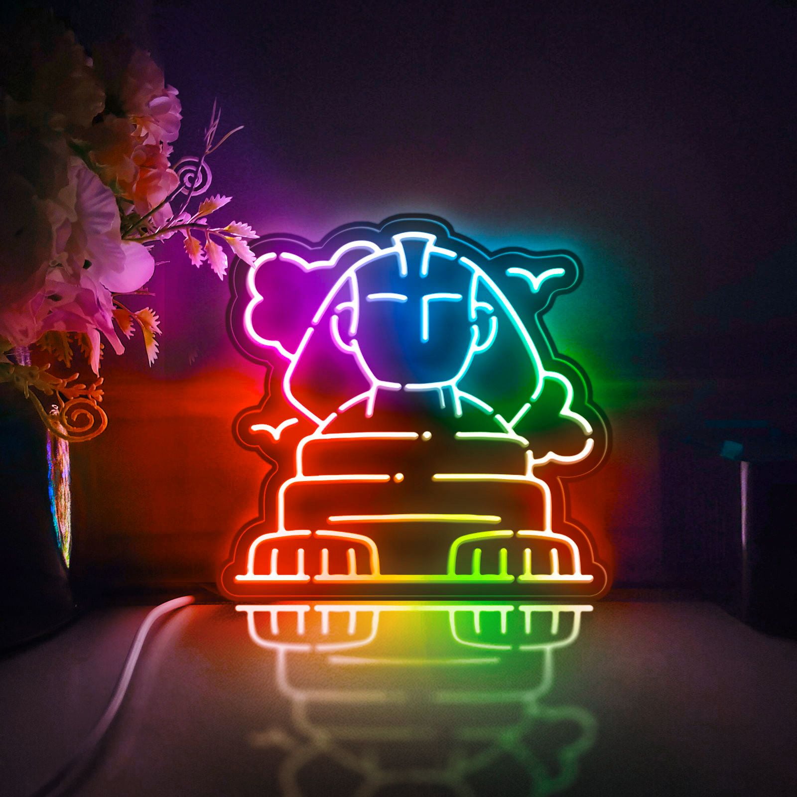 Egyptian Sphinx Led Light Box, Dimmable Neon-Like Light Signs USB Power ...