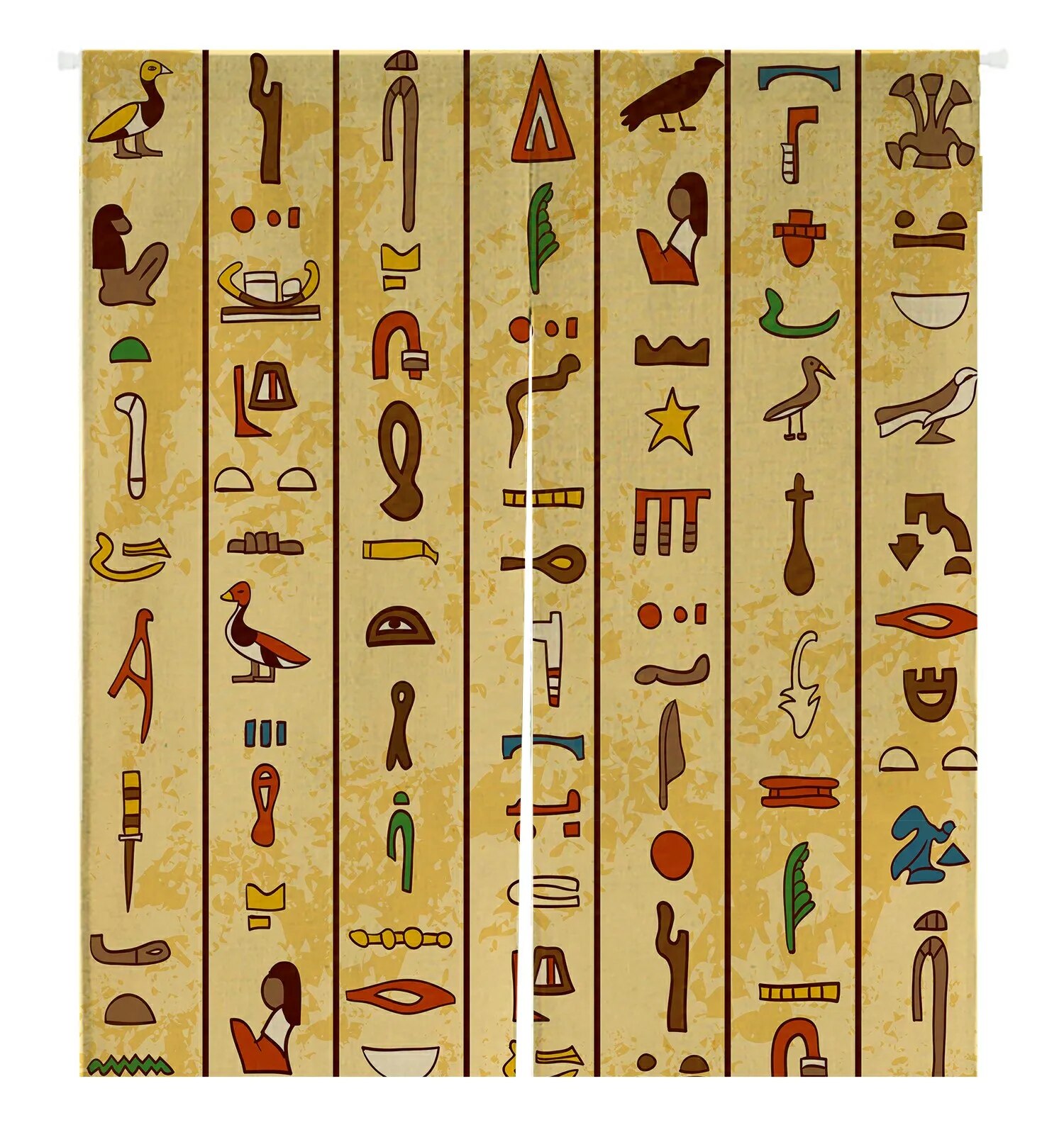 Egyptian Symbols Door Curtain Egypt Hieroglyphs Doorway Hanging Curtain ...