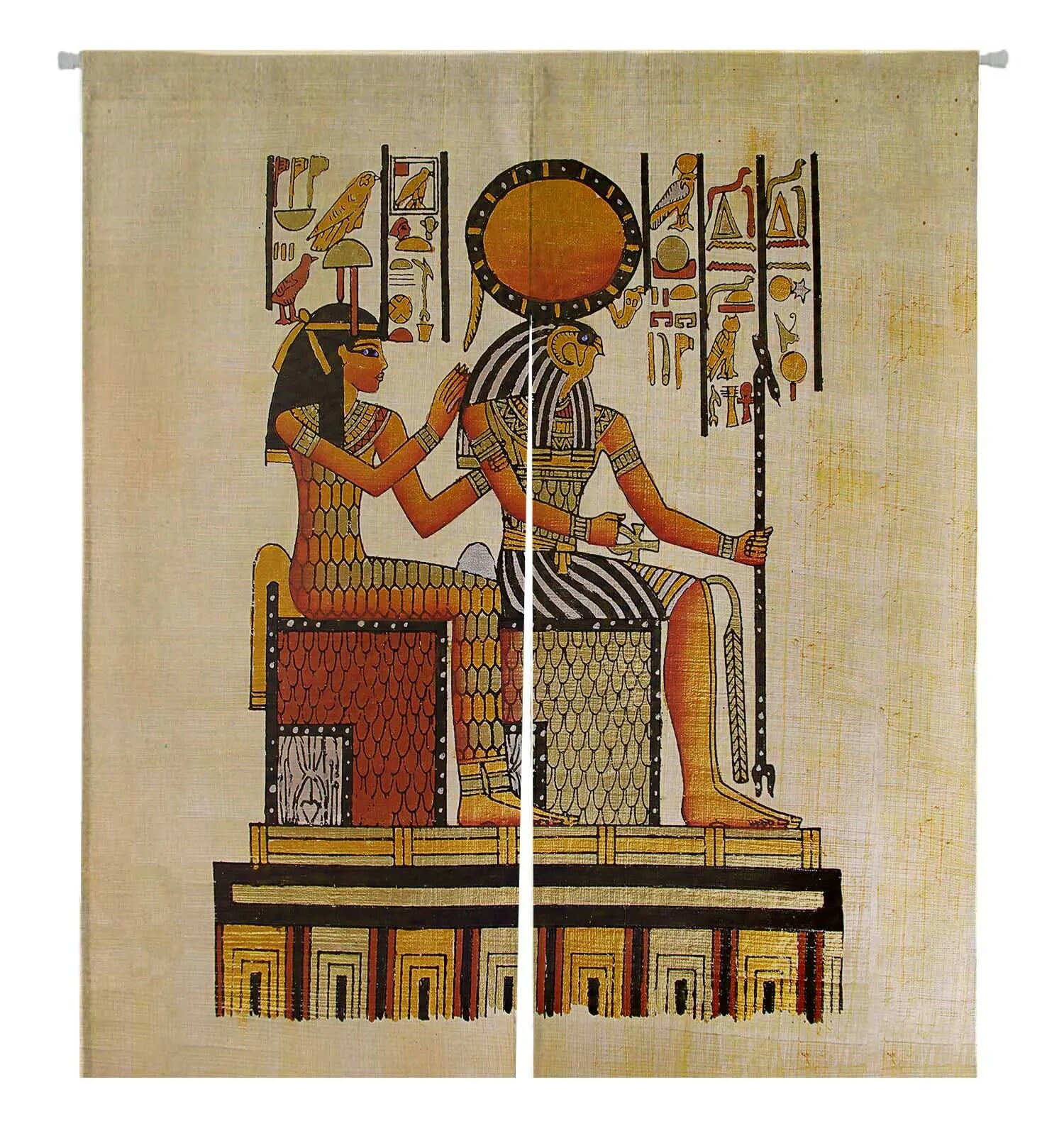 Egyptian Symbols Door Curtain Egypt Hieroglyphs Doorway Hanging Curtain ...