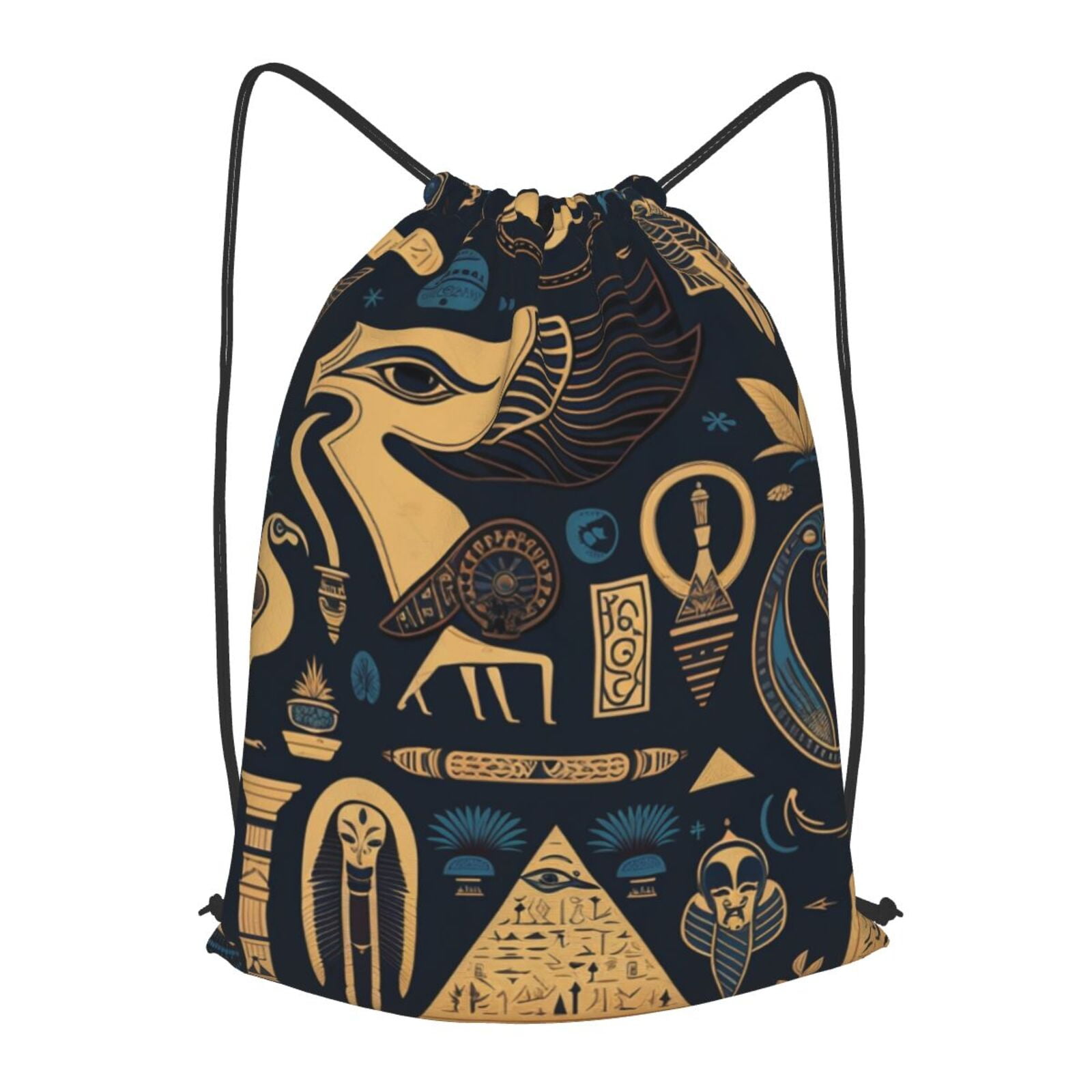 Egyptian Symbols Hieroglyphs Mascots Vintage Drawstring Backpack Gym ...