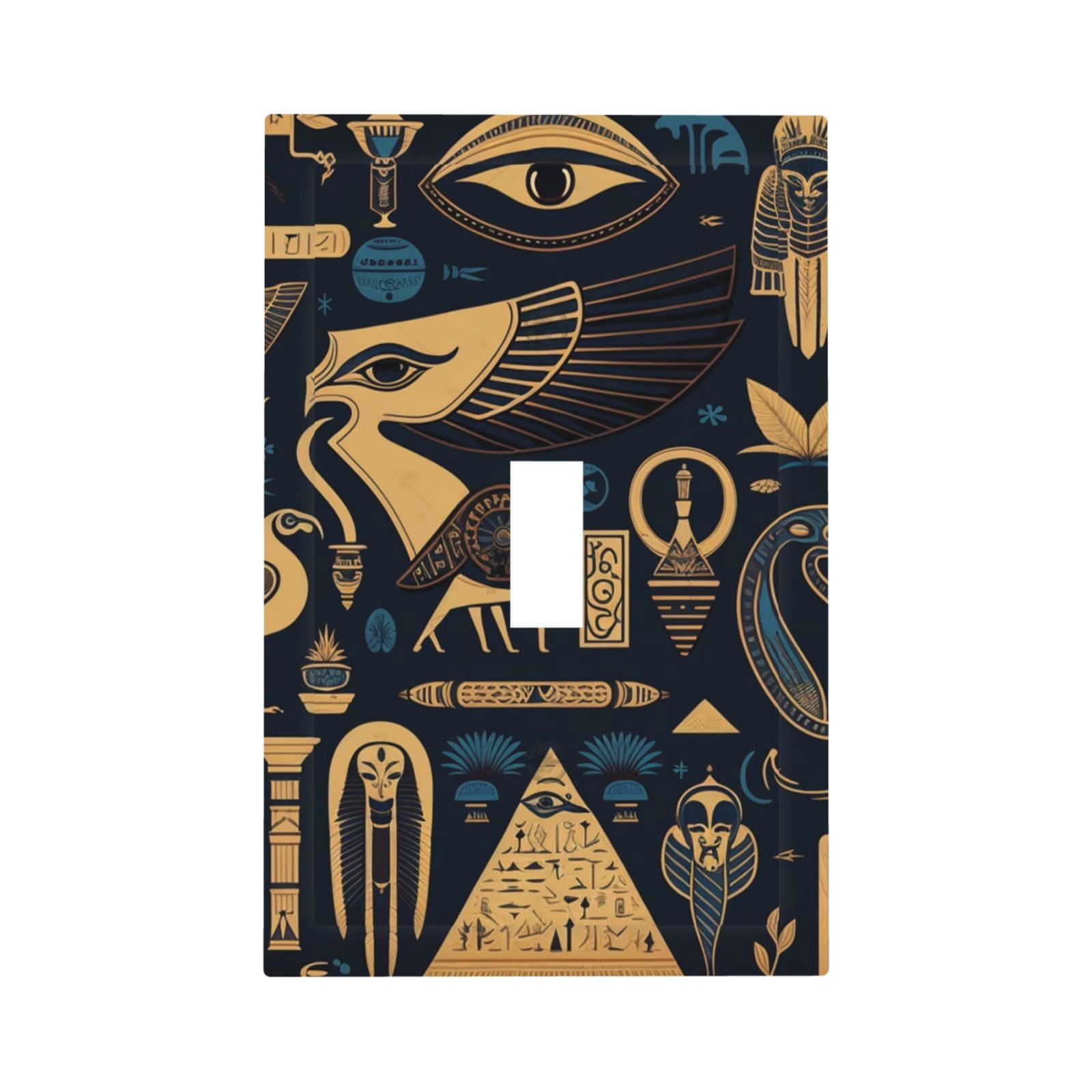 Egyptian Symbols Hieroglyphs Mascots Vintage Single Toggle Wall Plate 1 ...