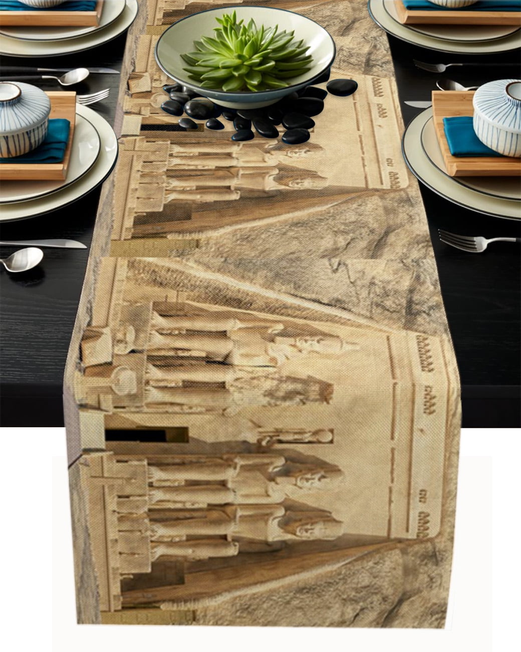 Egyptian Symbols Table Runner Hotel Party r Dining Tablecloth Wedding ...