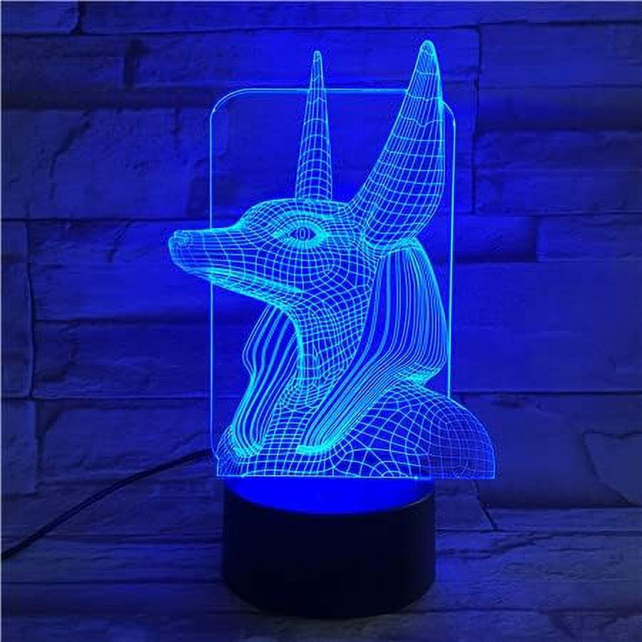 Egyptian Toys 3D Illusion Night Light Lamp, Creative RGB Led Lamps ...
