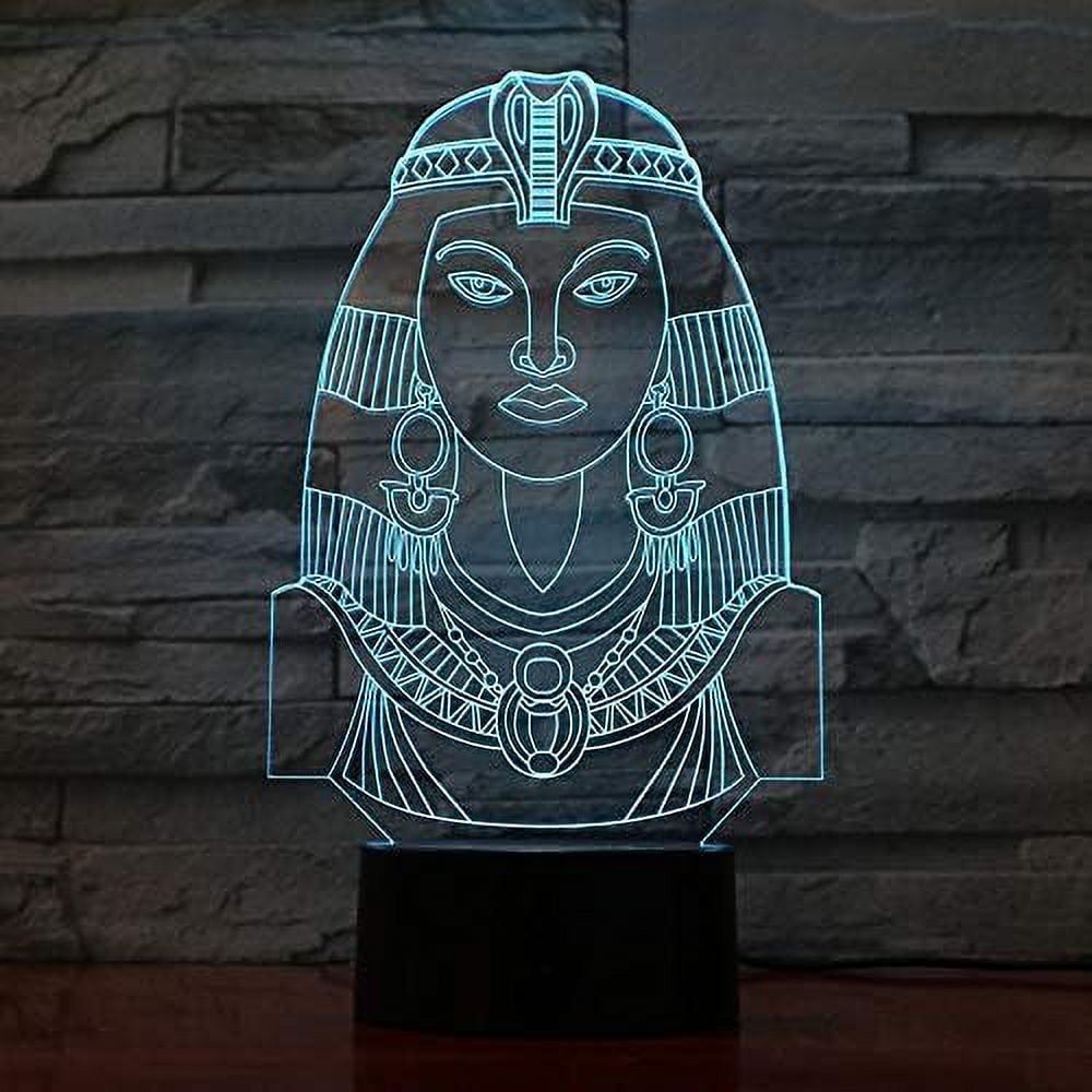 Egyptian Toys 3D Illusion Night Light Lamp, Creative RGB Led Lamps ...