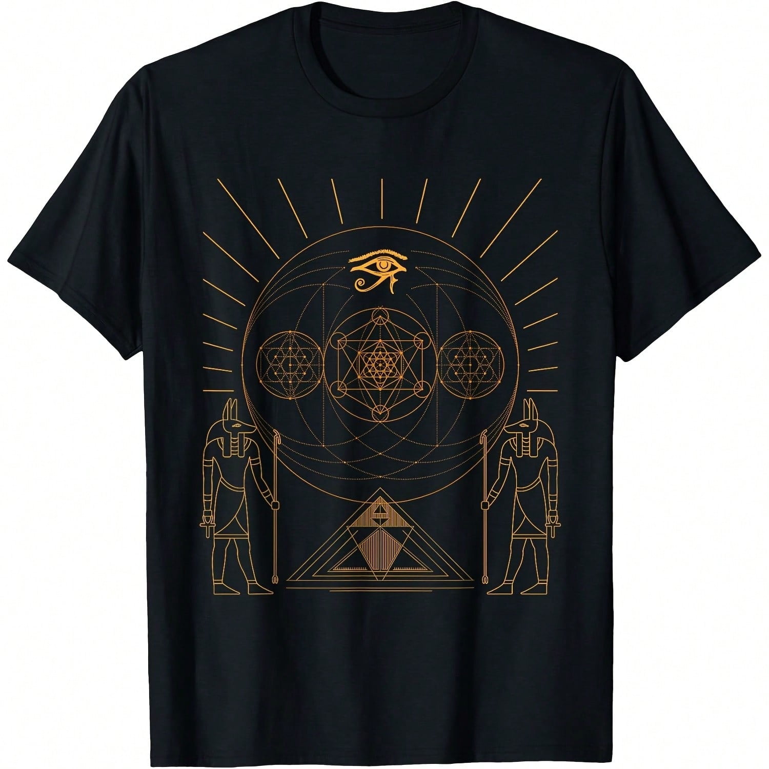 Egyptology Anubis Pyramids Symbol Kemetic Egyptian T-Shirt. - Walmart.com